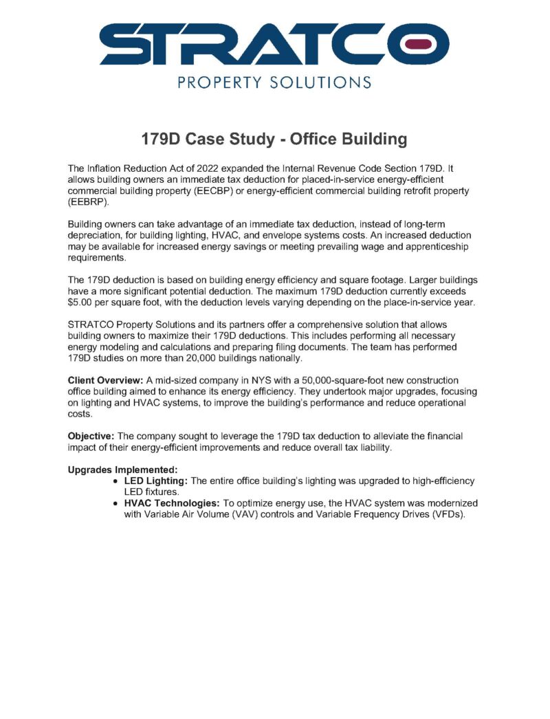 179D Case Study - Office Building - Stratco Property Solutions